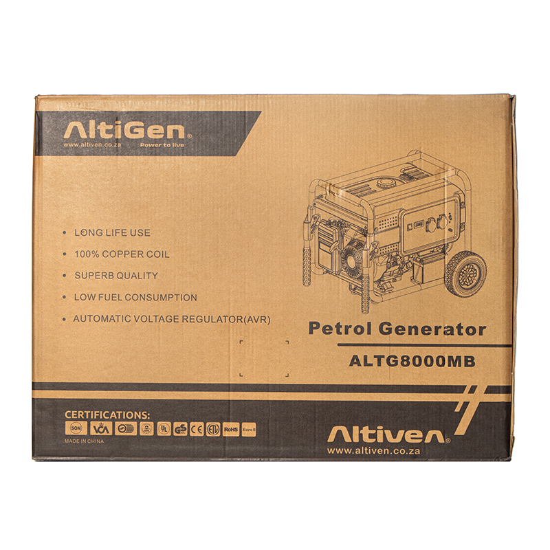 ALTIGEN® 8.5 KVA Electric Start Petrol Generator - Black Edition 7.0KW | Altiven Power Tools